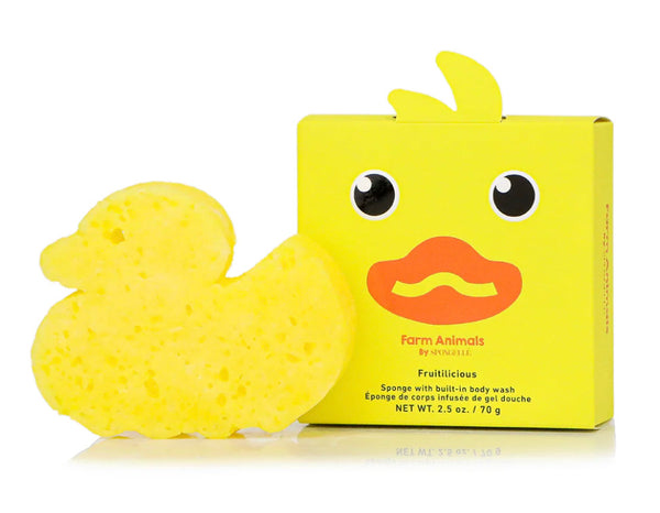 Spongelle Farm Animal Danny Duck Buffer – Silver Accents