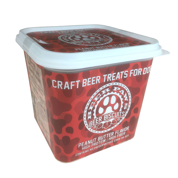 BEER PAW 12oz Craft Beer Dog Treat Tub – Silver Accents